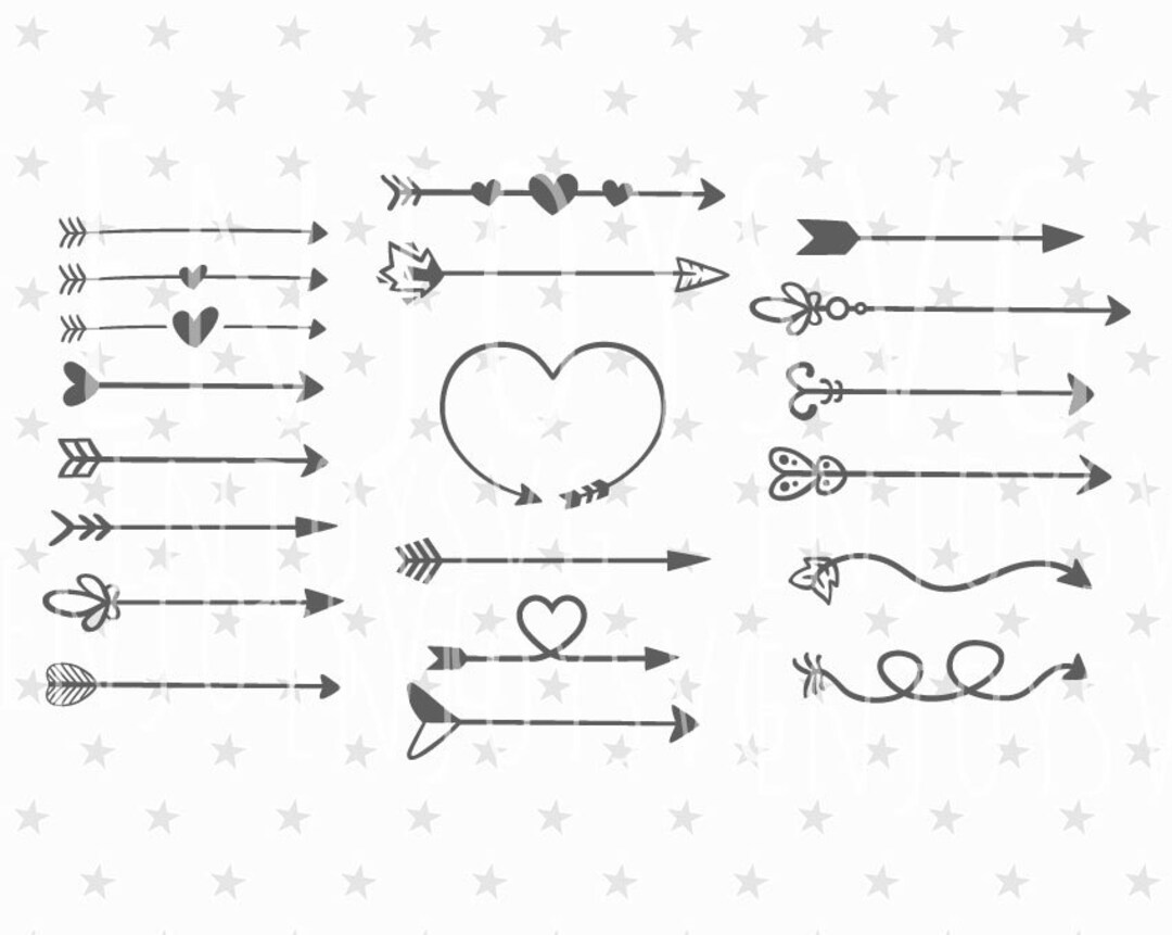 Flèche svg clipart flèche boho svg flèche décorative fichier svg flèche ...