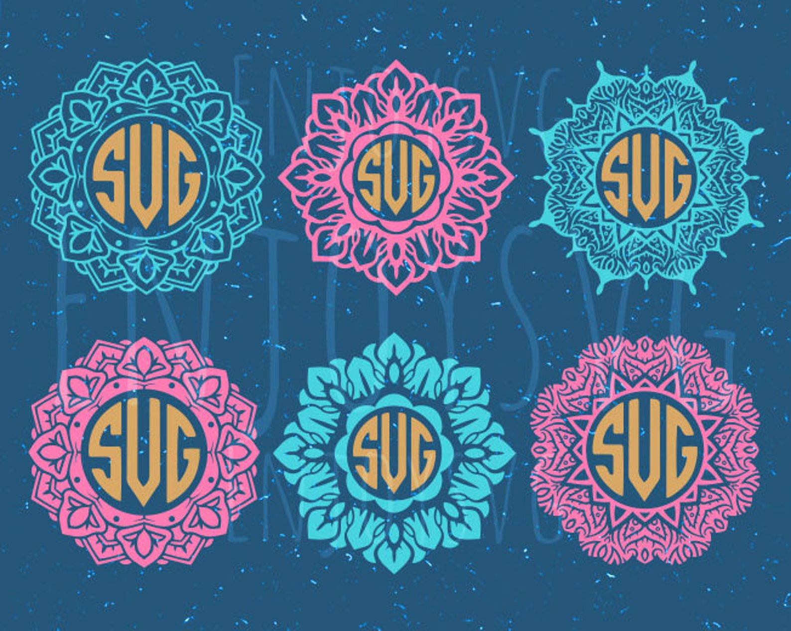 Mandala / Mandala SVG / Mandala Monogram SVG / Monogram Svg | Etsy