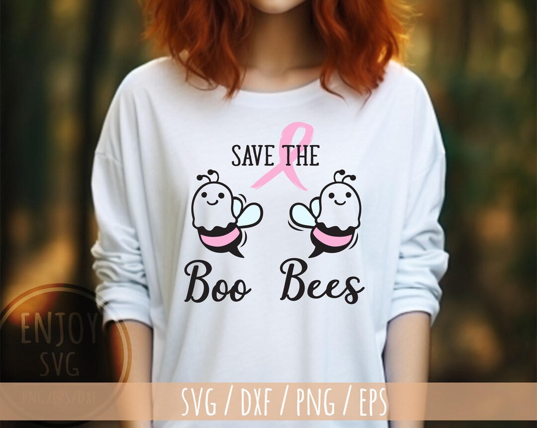 Save the Boo Bees Svg, Boo Bees SVG, Pink Ribbon Svg, Breast Cancer Svg ...