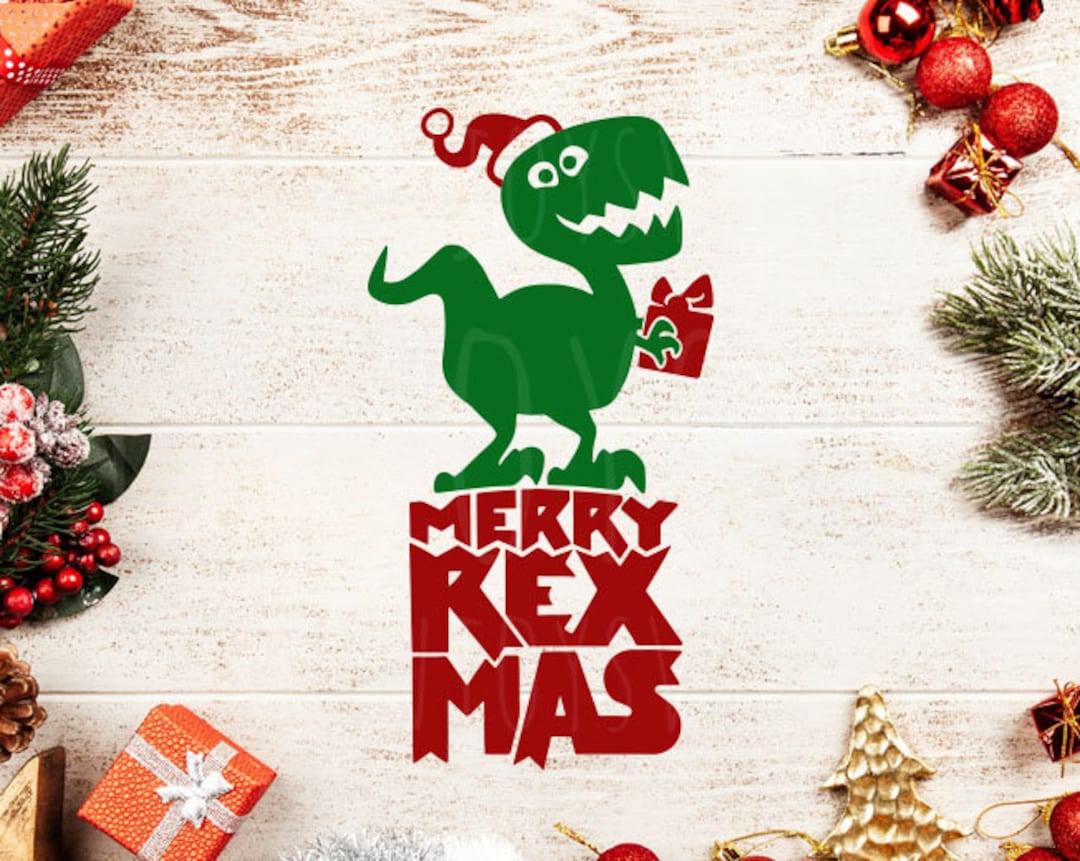 Merry Rex Mas Svg, Merry Rexmax Svg, Tree Rex Christmas Svg, Dinosaur ...