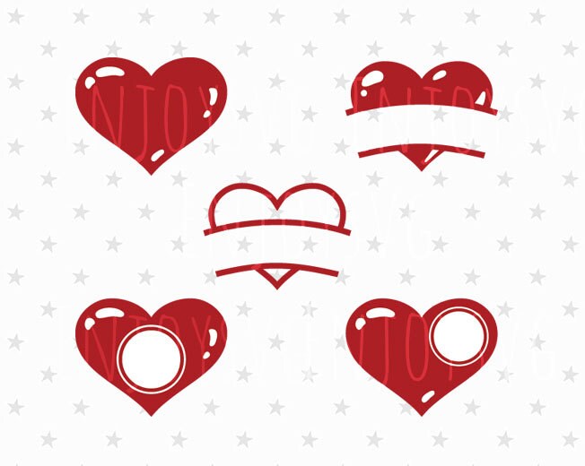 Valentine Monograms Boy Valentine Svg Hearts Monograms | Etsy