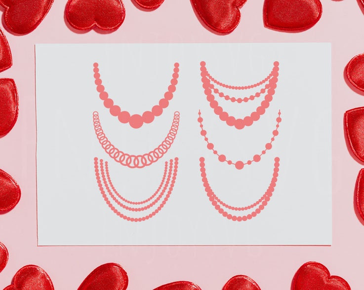 Necklaces Svg Pearl Necklaces Svg Baby Necklace SVG Pearl - Etsy