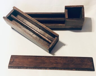Antique Wooden Ink Box - Etsy