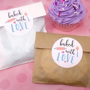 From the Kitchen of Stickers Baked With Love Treat Labels - Etsy