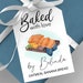 Bread Baked With Love Tags Personalized Baking Tag Custom Holiday ...