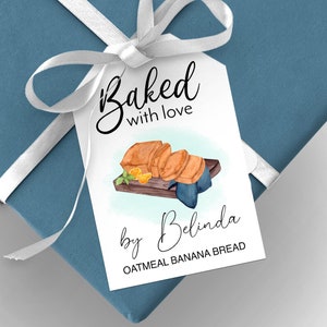 Bread Baked With Love Tags Personalized Baking Tag Custom Holiday ...