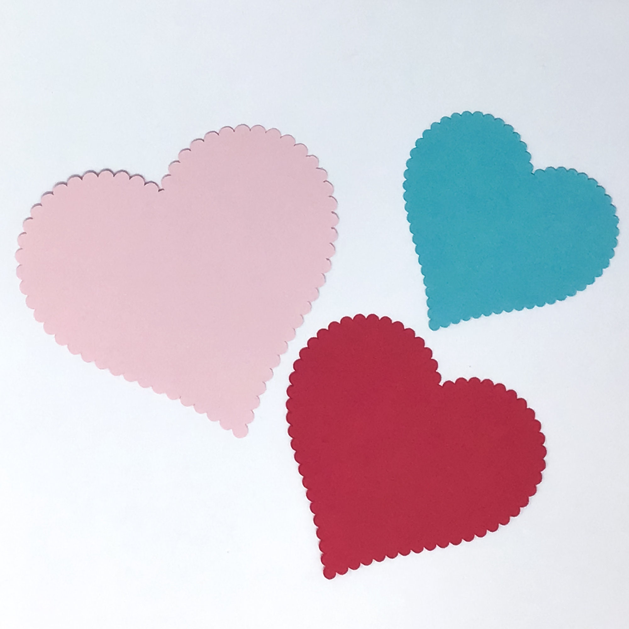 Scalloped Heart Cut Outs Valentines Day Crafts Paper Heart Die - Etsy