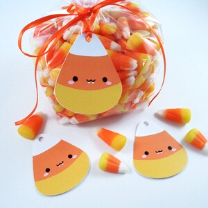 Kawaii Halloween Tags Candy Corn Cute Halloween Tags Set of 20 Tags for ...