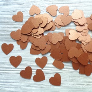 Metallic Copper Heart Table Confetti Small Heart Shaped Confetti ...