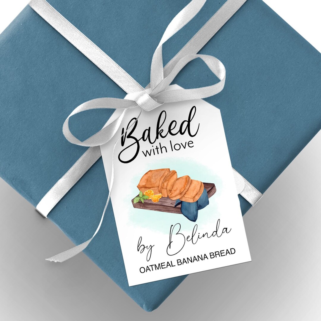 Bread Baked With Love Tags Personalized Baking Tag Custom - Etsy
