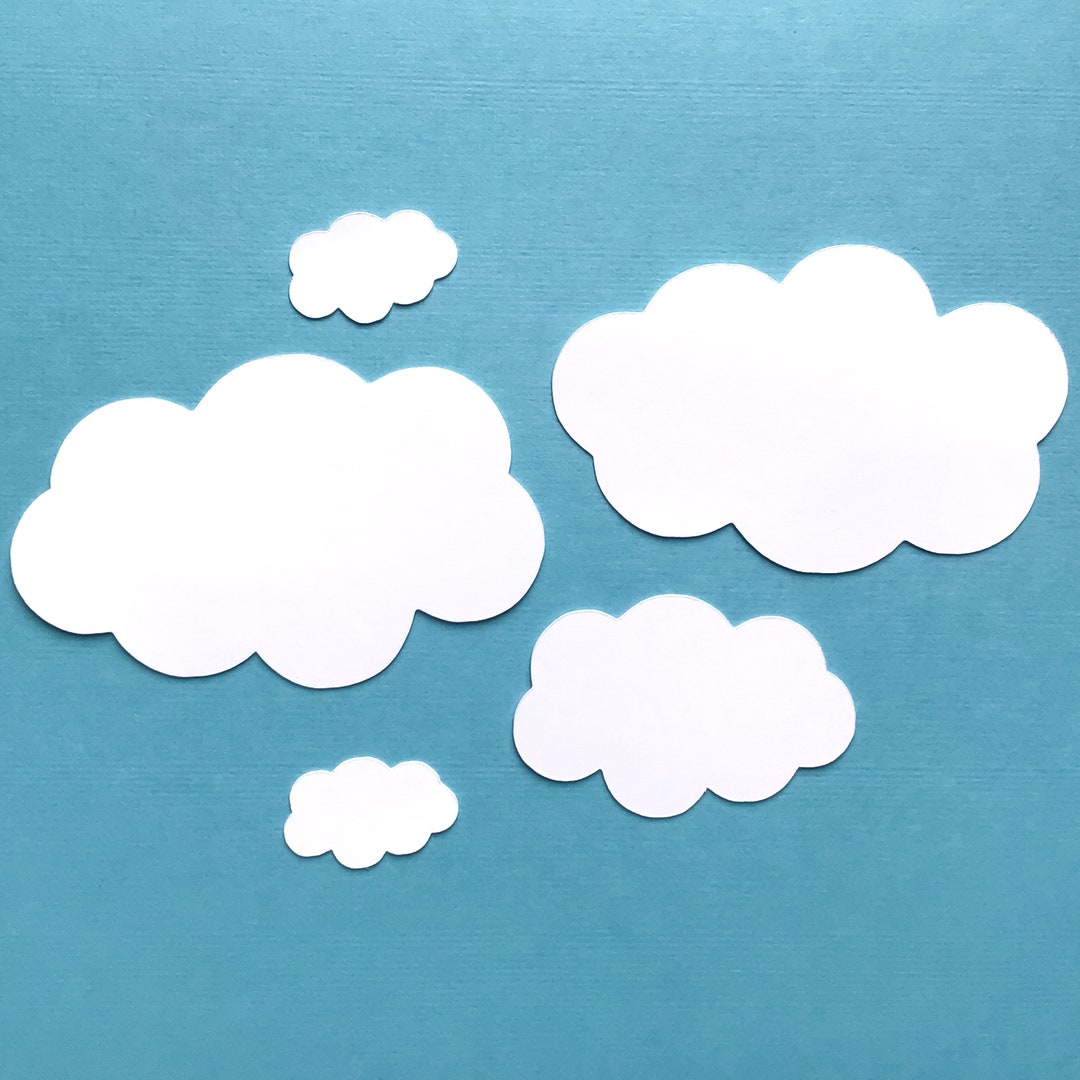 Cloud Cut Outs Baby Shower Decor Paper Clouds Die Cuts for Card Making ...