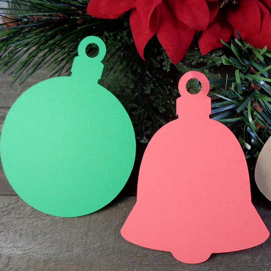 Blank Christmas Tags Holiday Die Cuts Christmas Bell Gift Tags Paper ...