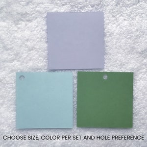 Die Cut Square Tags Paper Craft Squares Set of 40 Paper Squares Choose ...