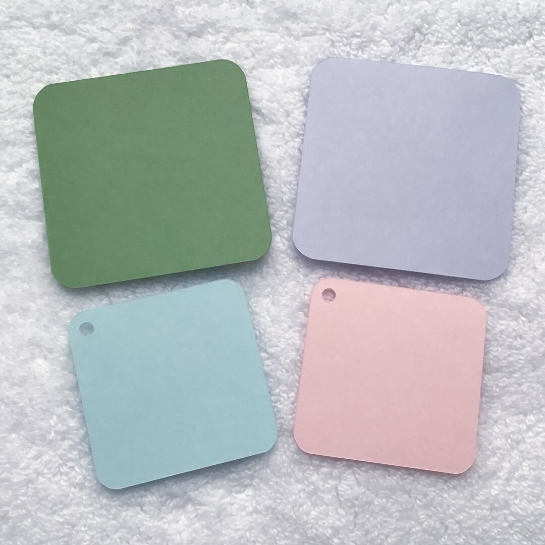 Rounded Corner Square Die Cuts Paper Squares Choose Size Set of 40 ...