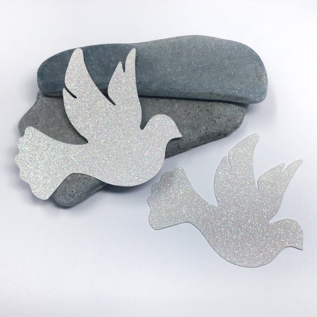 Glitter Paper Doves Peace Tree Dove Cut Out Glitter Bird Cut - Etsy