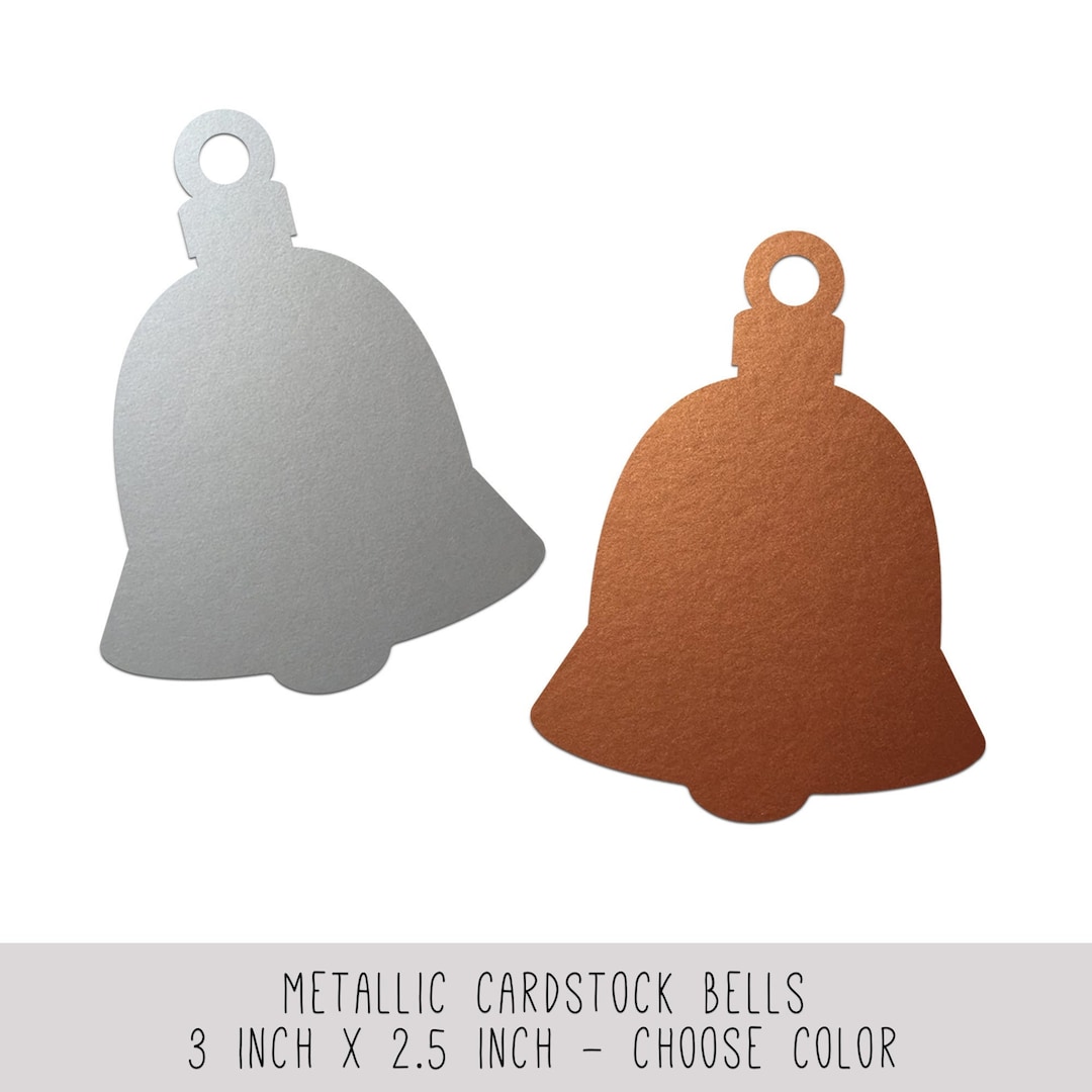 Christmas Bell Tags Paper Bell Die Cuts Shimmer Cardstock Bell Cut Outs ...