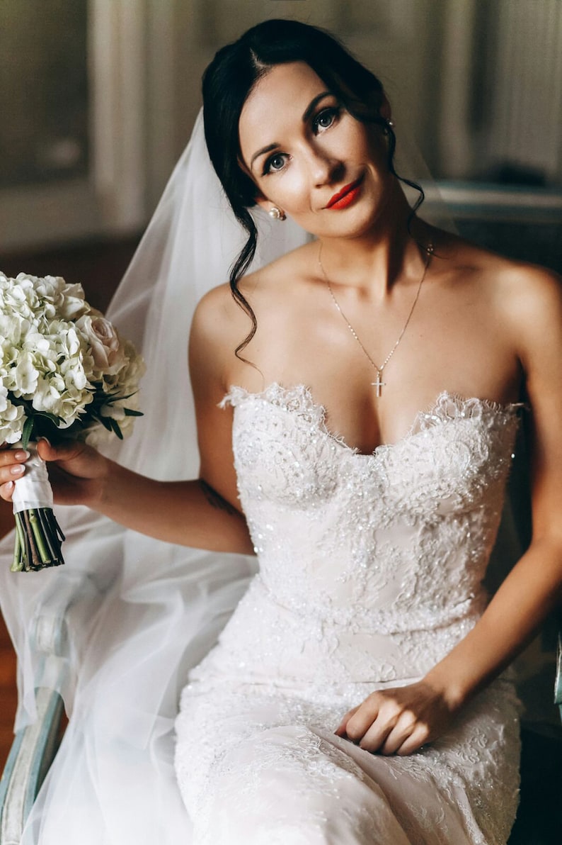 Lace Corset Wedding Dress Low Back Milana Gown Bohemian Etsy