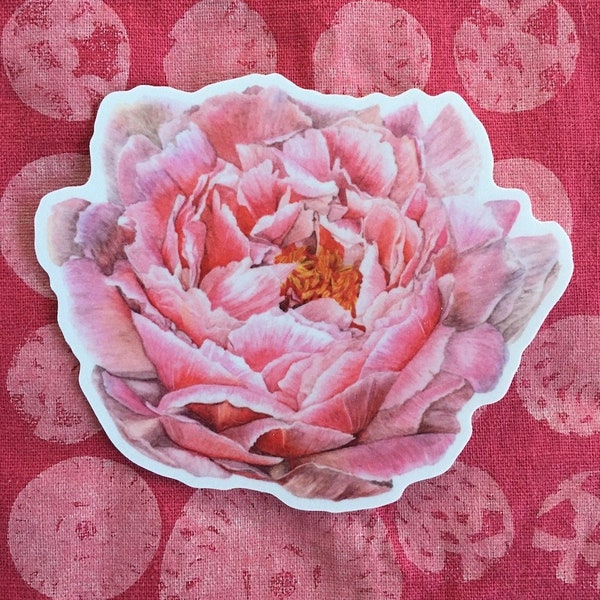 Peony Sticker - Etsy
