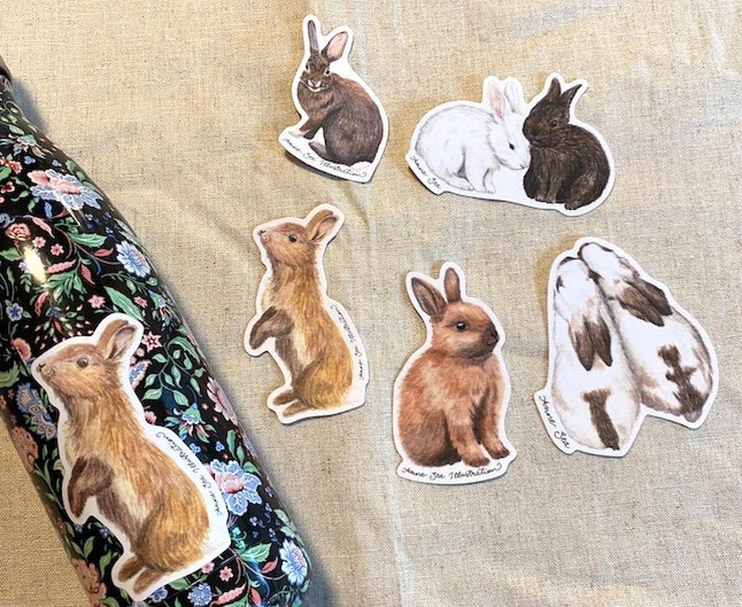 Rabbit Sticker - Vinyl Stickers - Nature Lover Sticker - Animals of ...