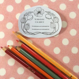 Floral Book Labels This Book Belongs to the Library of - Etsy