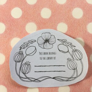 Floral Book Labels This Book Belongs to the Library of - Etsy