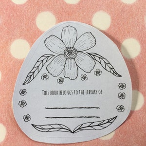 Floral Book Labels This Book Belongs to the Library of - Etsy