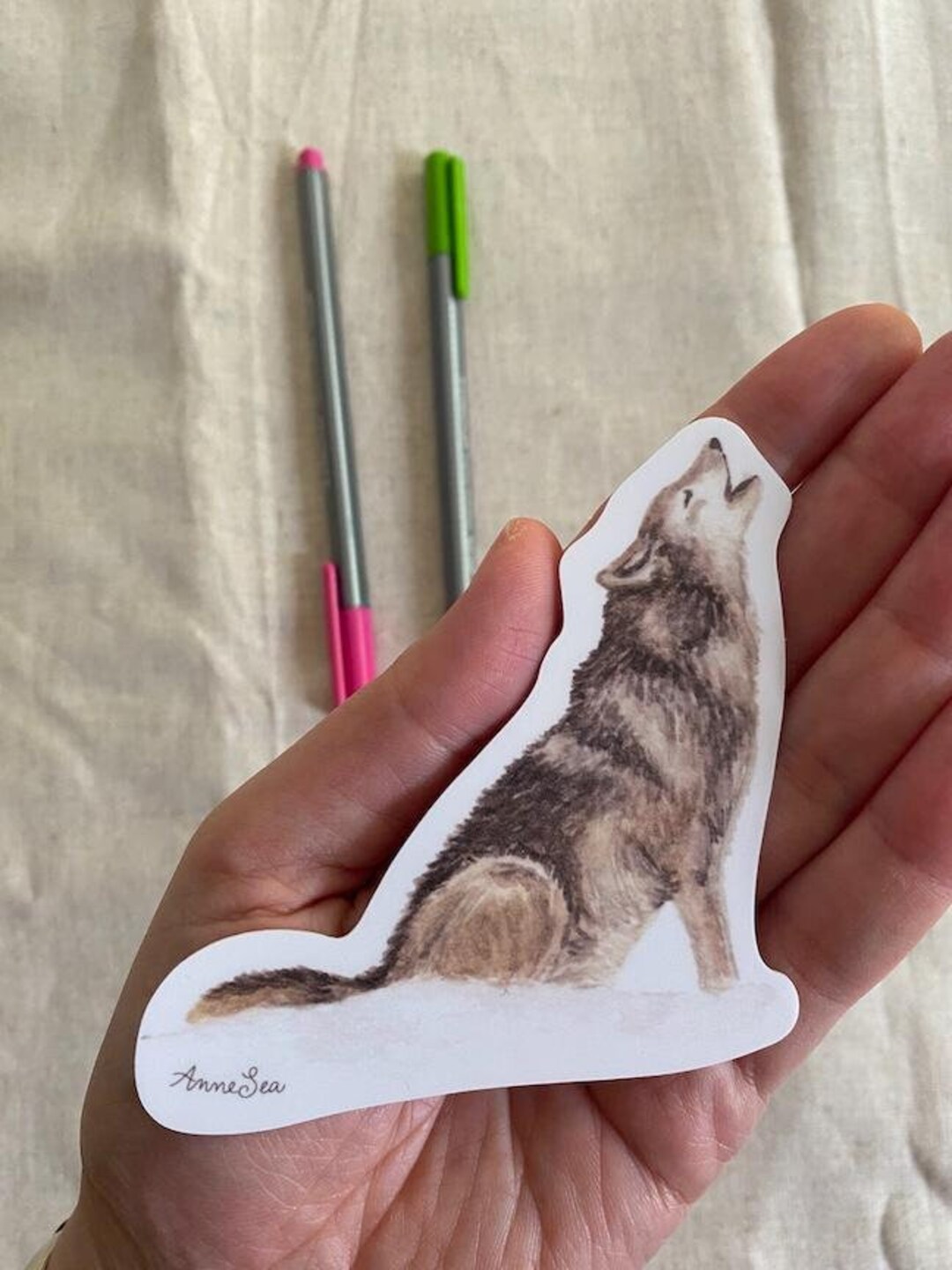 Howling Wolf Sticker - Vinyl Stickers - Nature Lover Sticker ...