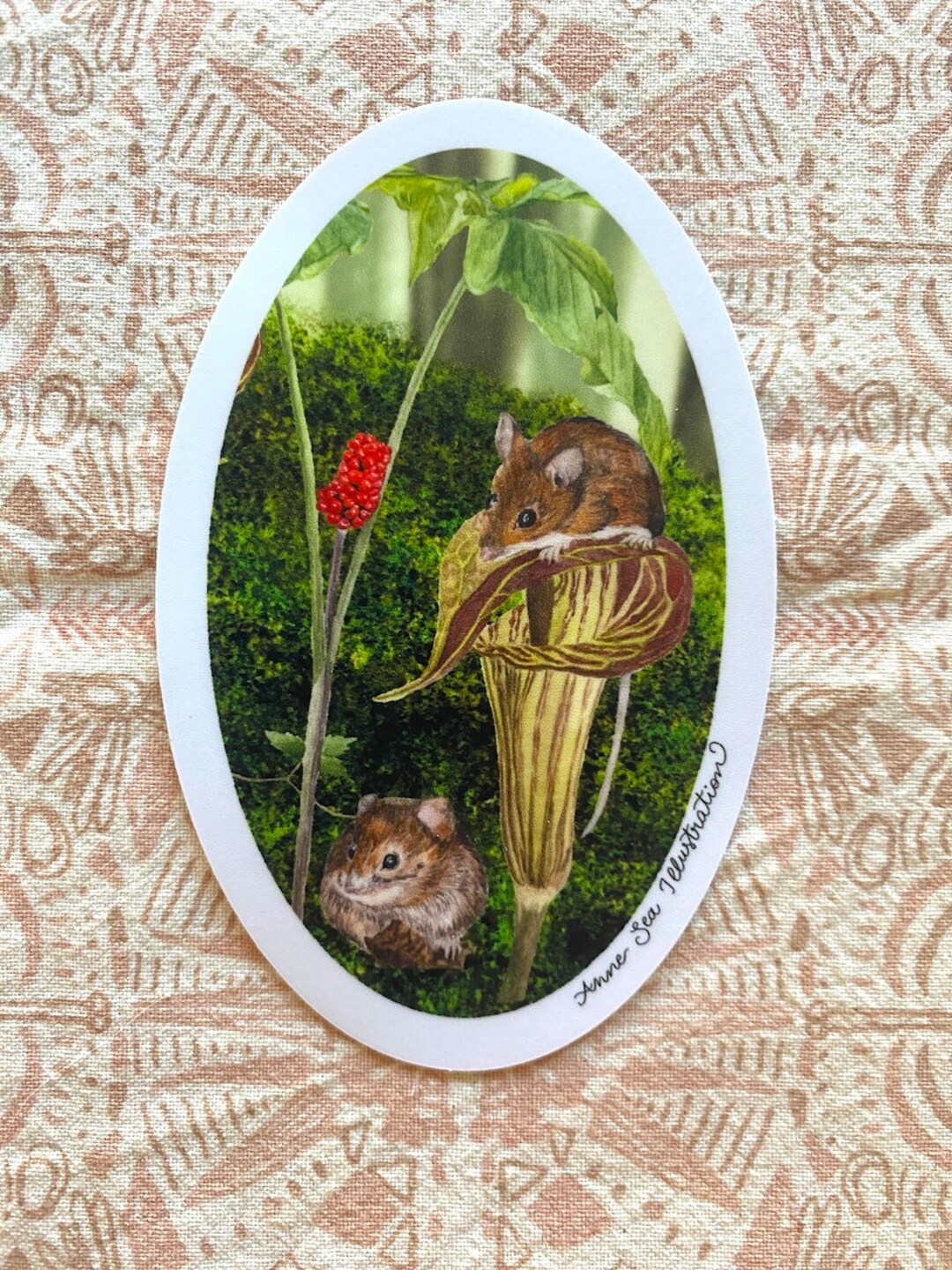 Jack in the Pulpit and Wood Mice Vinyl Stickers Spring Sticker ...