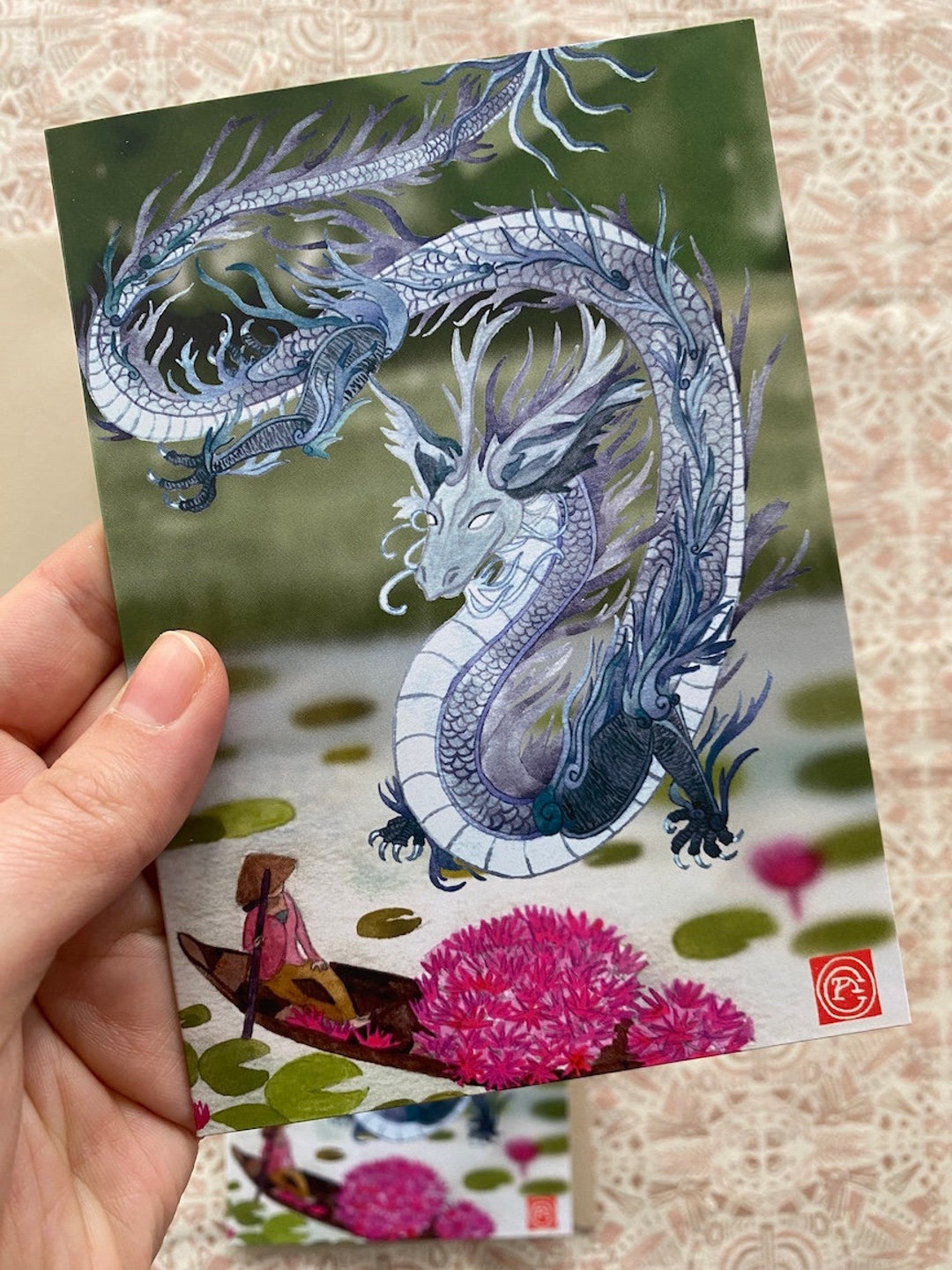 Tet Dragon 2024 Year of the Dragon Card- Watercolour - Etsy