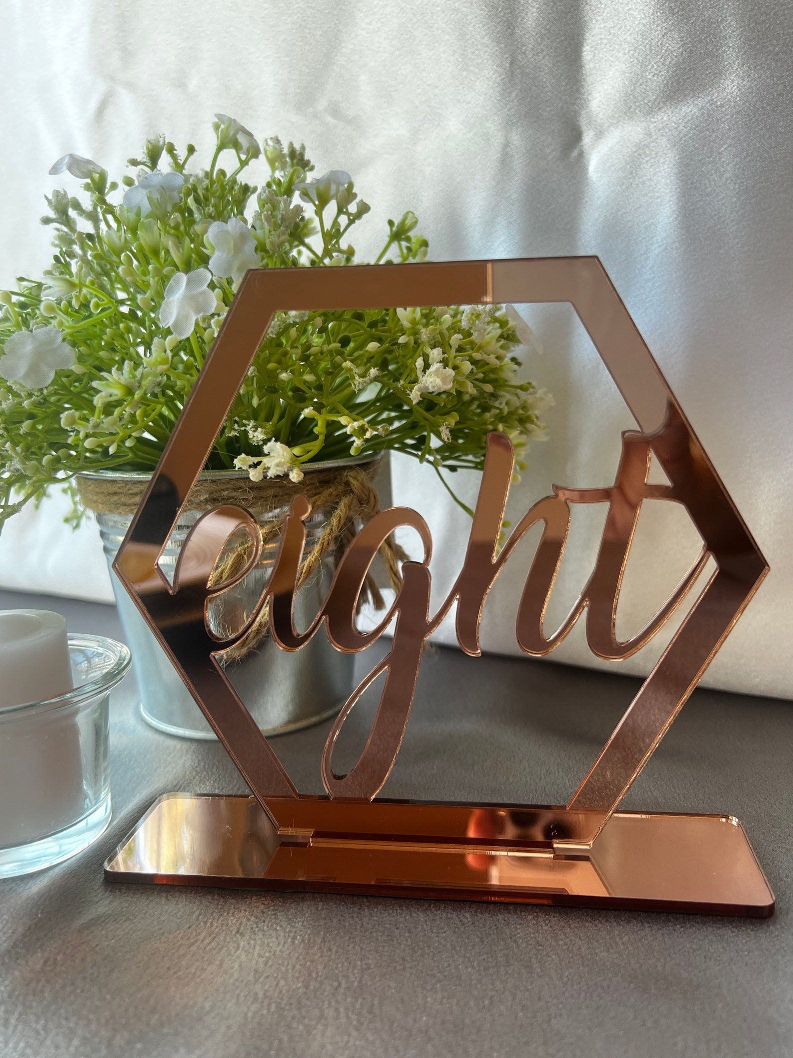 Wedding Numbers, Hexagon Table Numbers, Hexagon Table Numbers, Gold ...