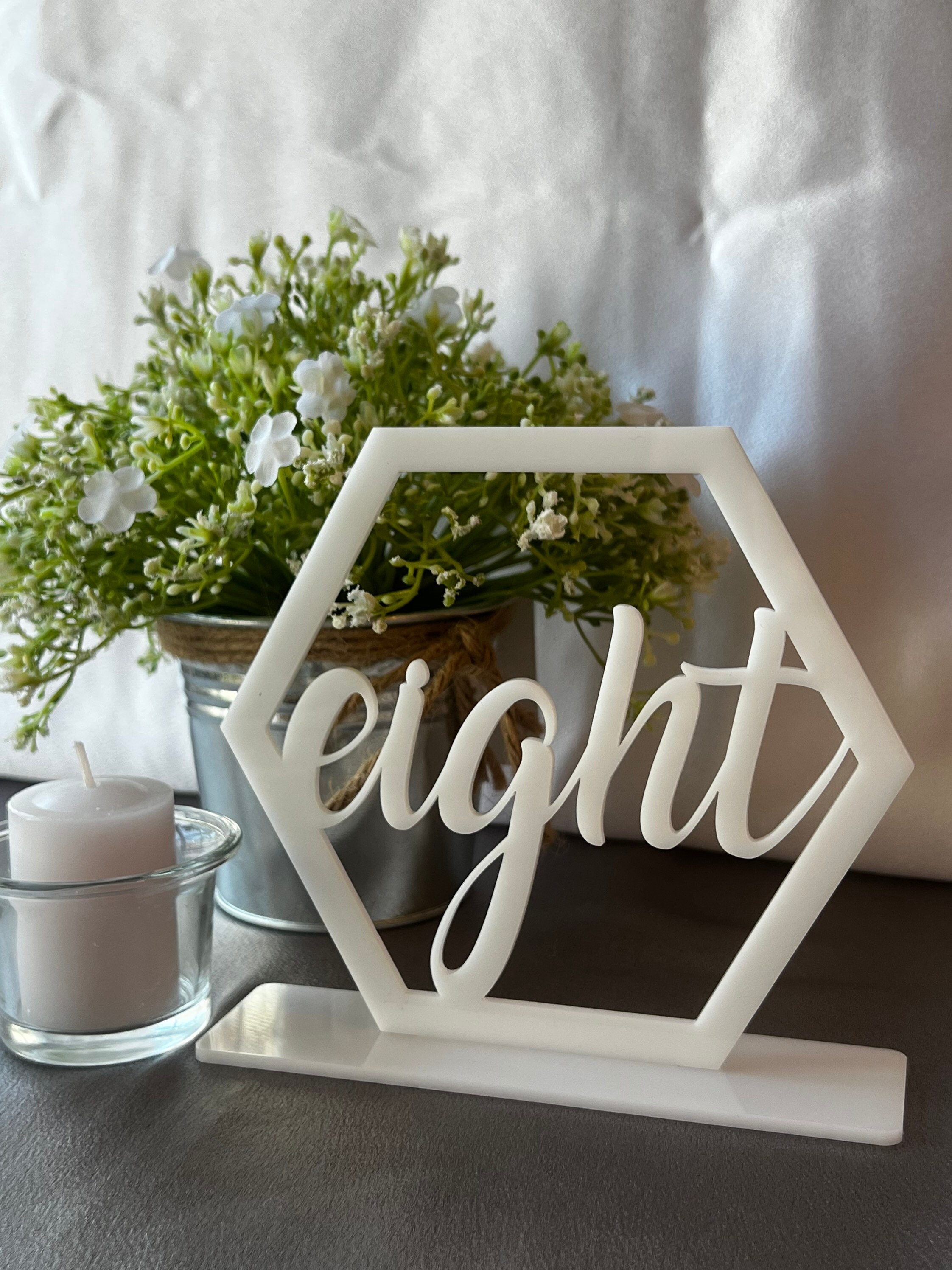 Wedding Numbers, Hexagon Table Numbers, Hexagon Table Numbers, Gold ...