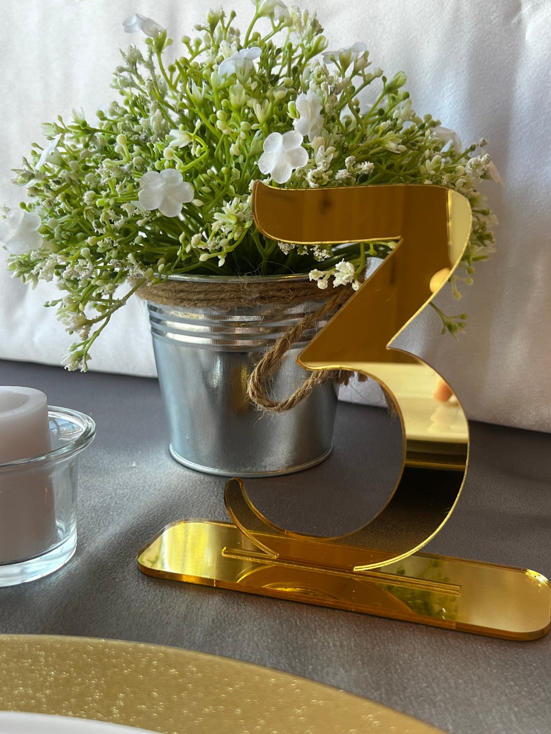 Wedding Table Numbers, Acrylic Table Numbers Wedding Decor Mirrored ...