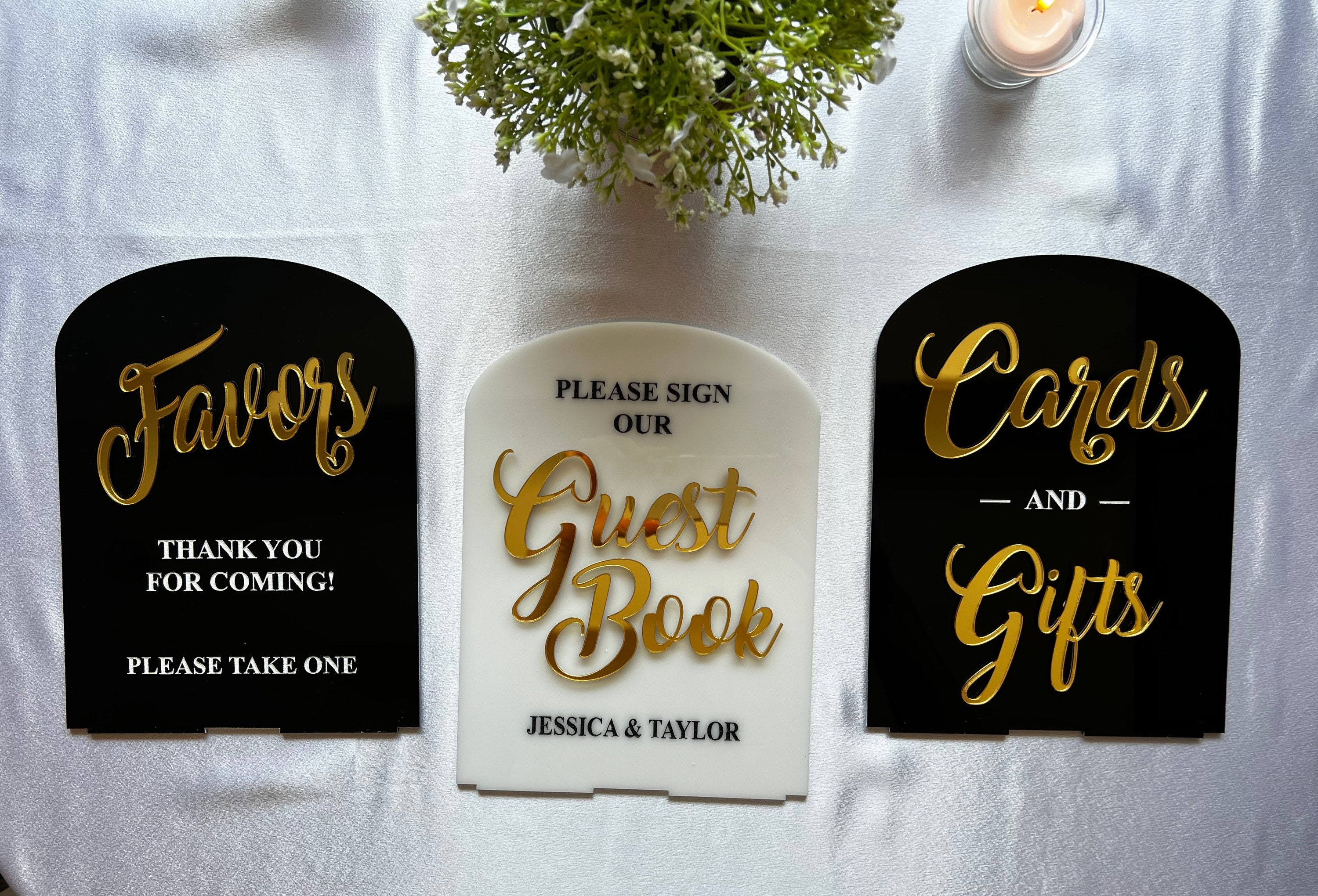 3D Arched Wedding Sign TRIO / Bundle Wedding Signs / Three Wedding ...