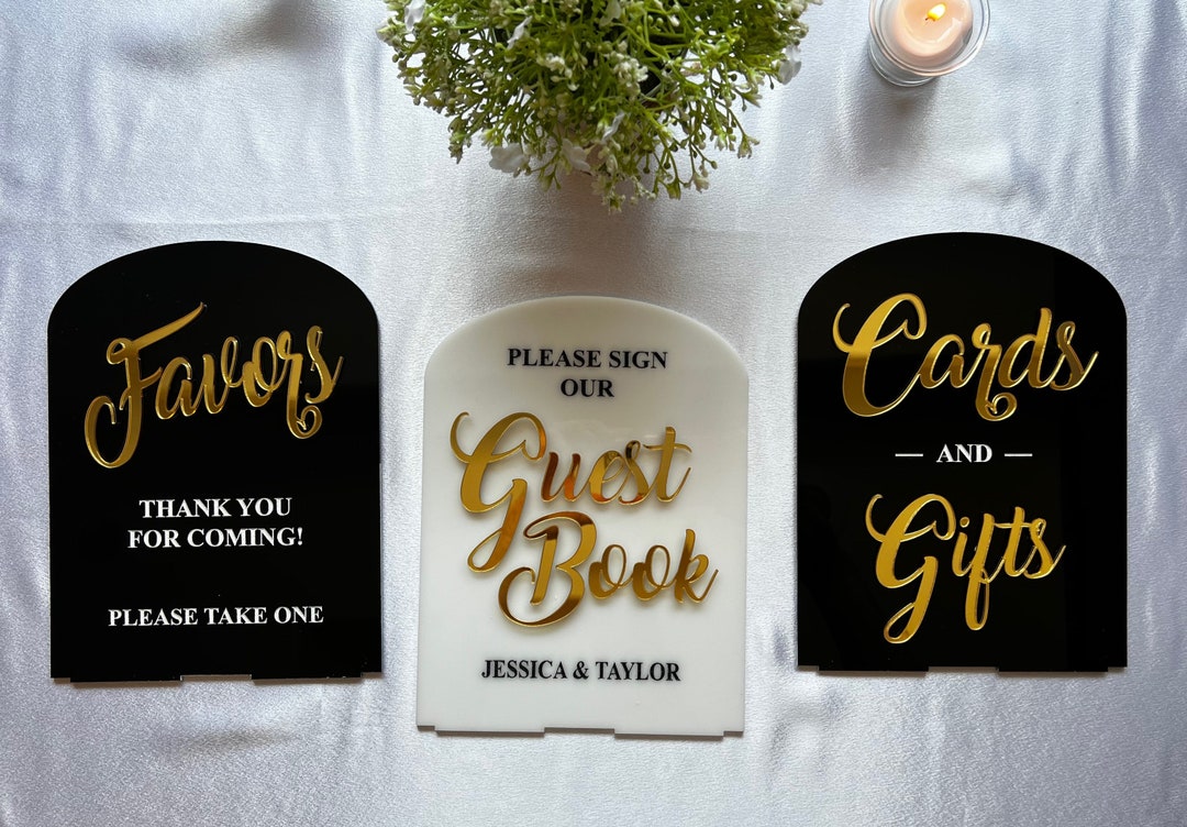 3D Arched Wedding Sign TRIO / Bundle Wedding Signs / Three Wedding ...
