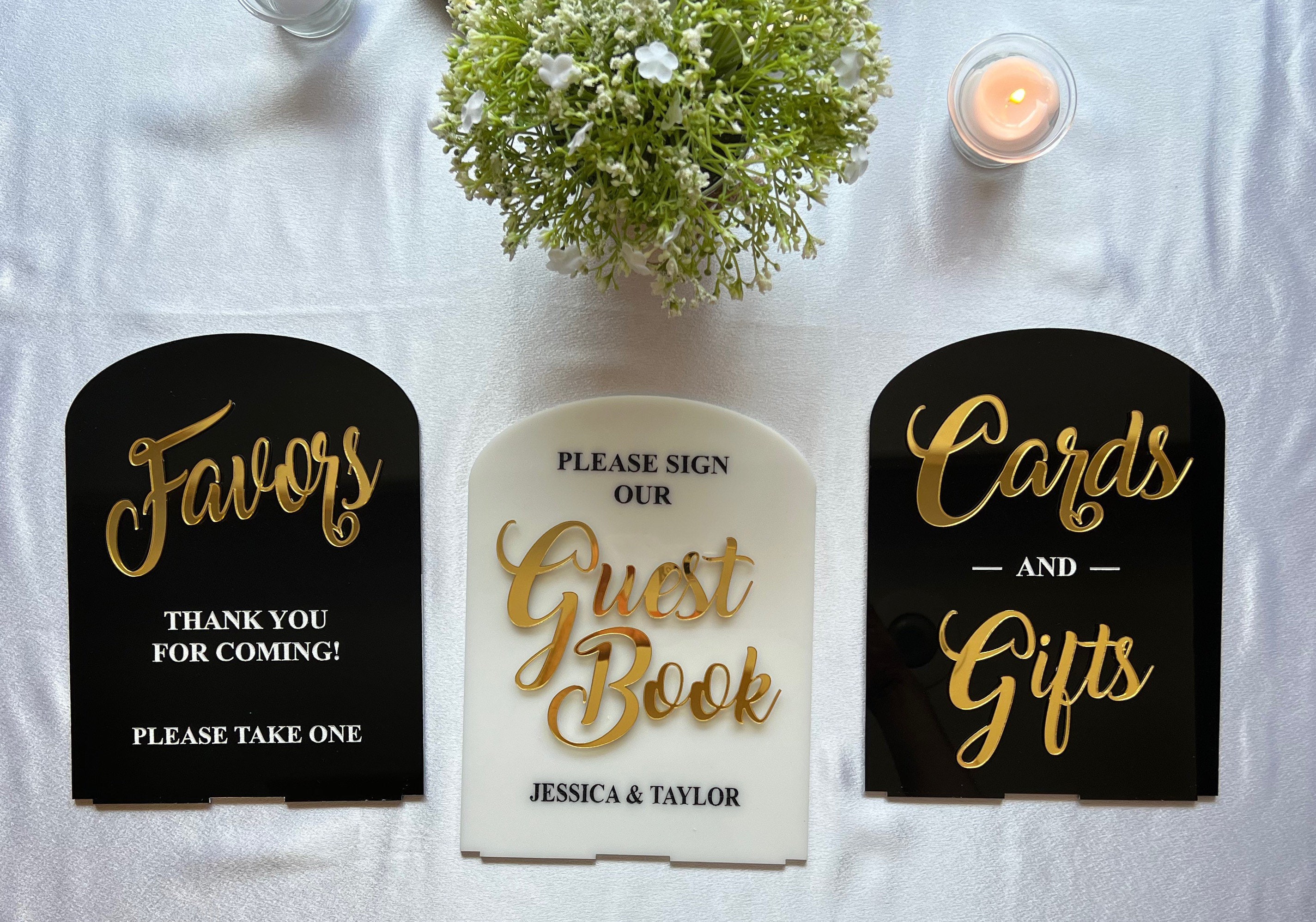 3D Arched Wedding Sign TRIO / Bundle Wedding Signs / Three Wedding ...