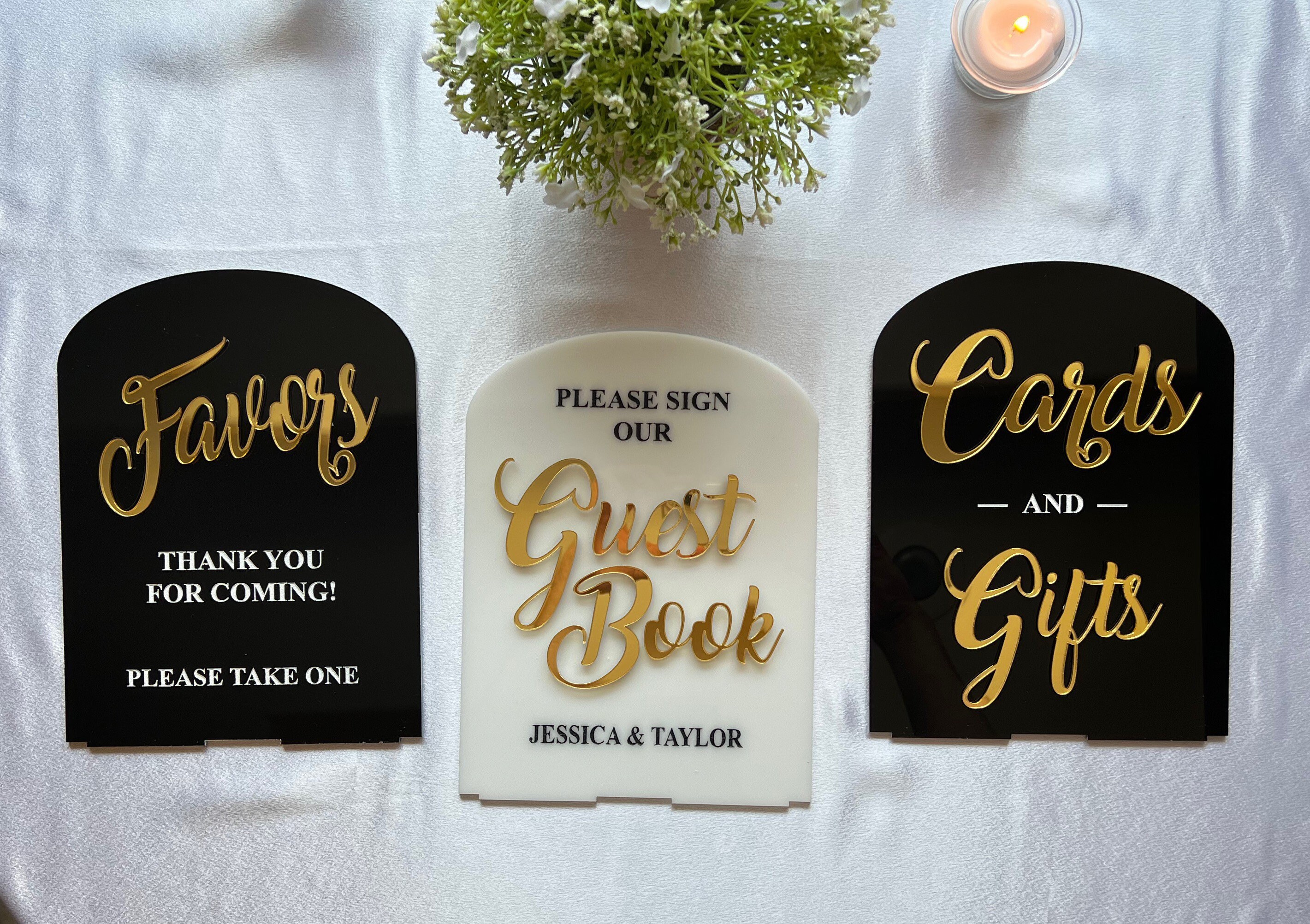 3D Arched Wedding Sign TRIO / Bundle Wedding Signs / Three Wedding ...