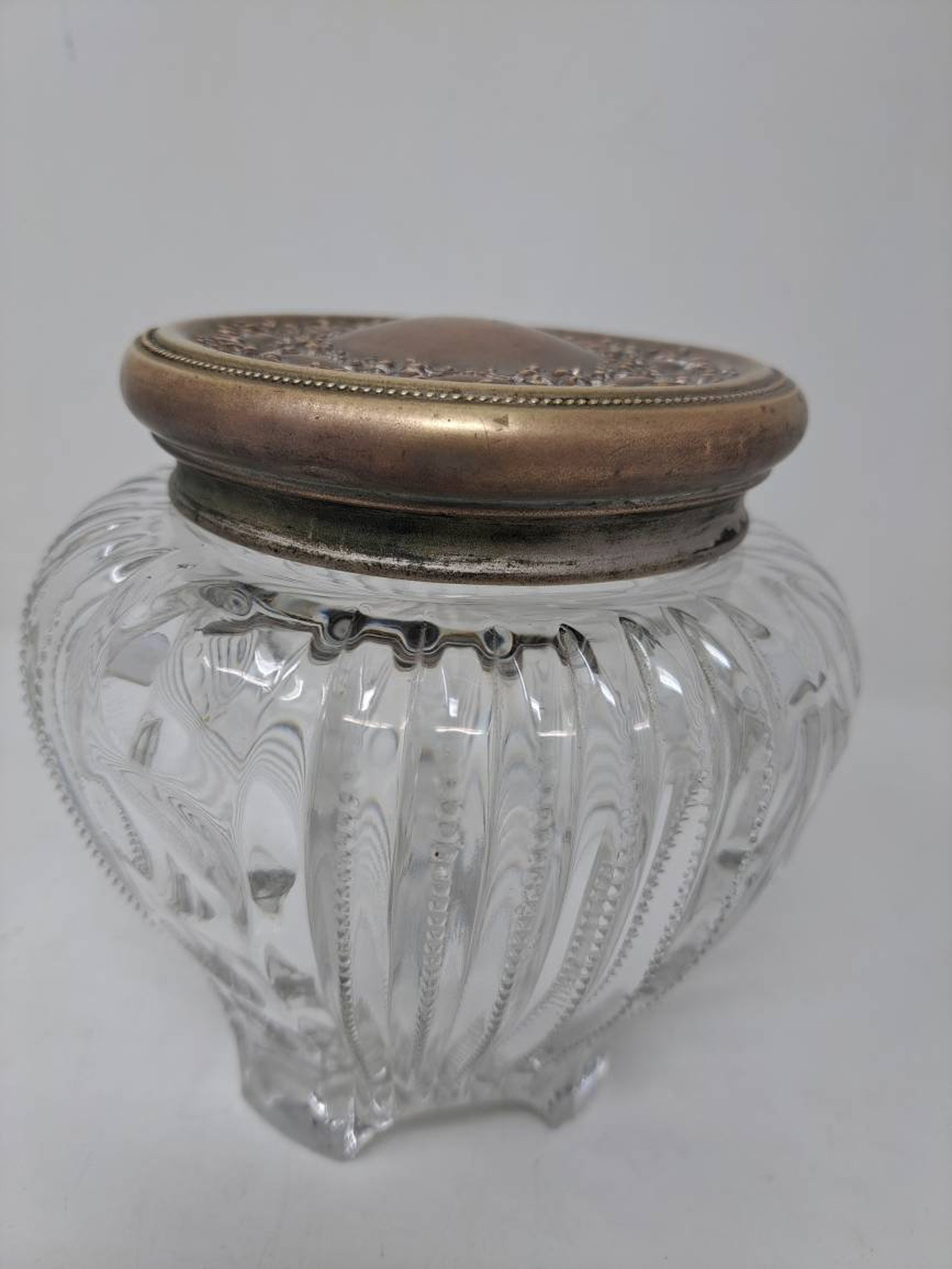 Vintage Glass Tobacco Jar - Etsy