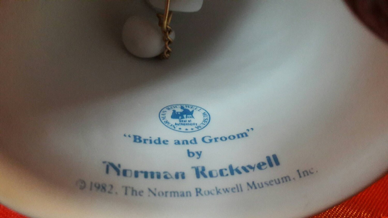 Norman Rockwell - Bride and Groom - 50th Anniversary - Collectible Bell ...