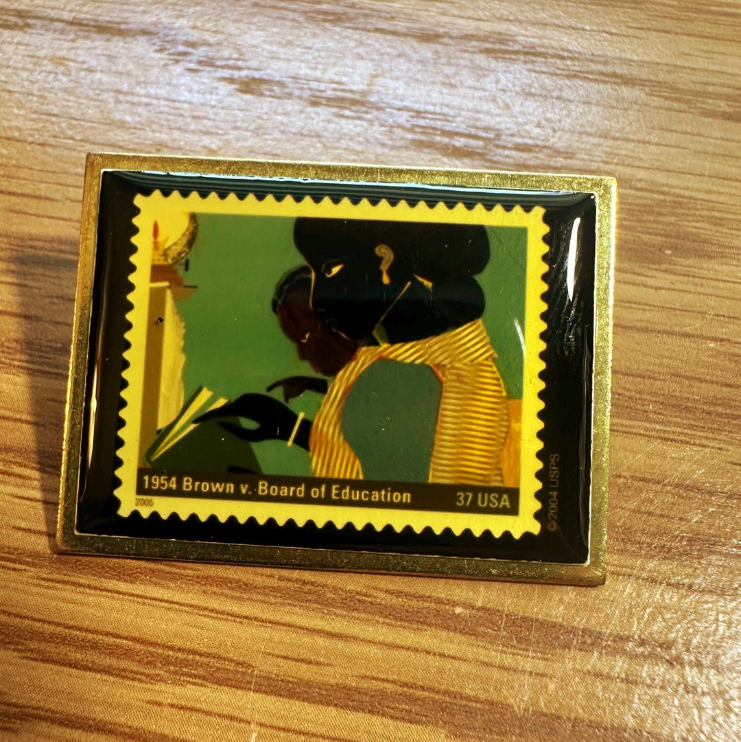 Golden 1954 Brown V. Board of Education Stamp Pin - Etsy