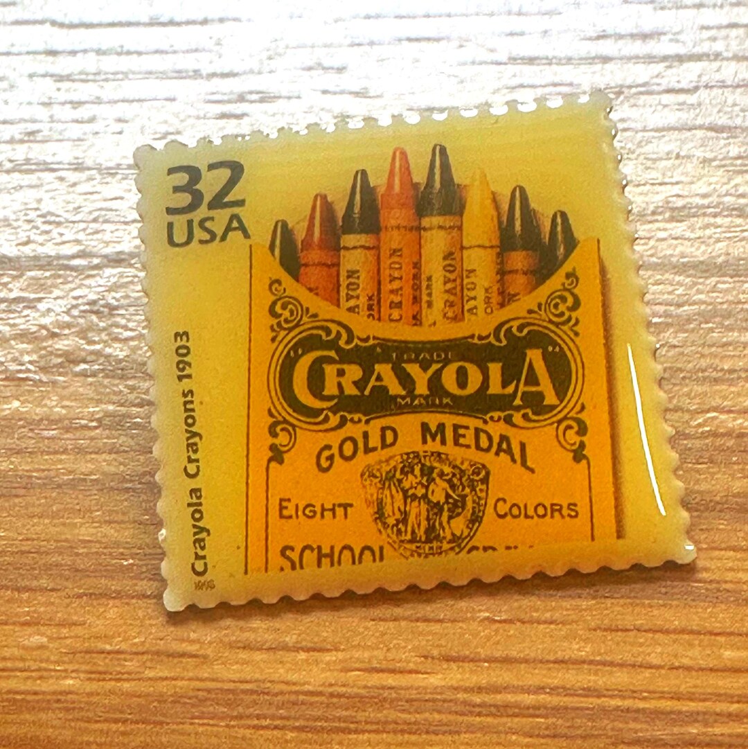 Crayola Crayons Stamp Pin - Etsy