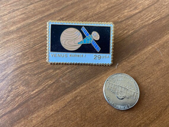 Venus Mariner 2 - replica USPS enamel stamp pin - spa… - Gem