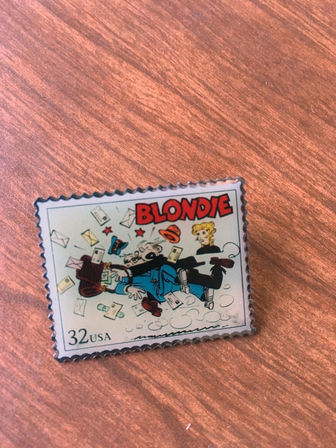 Blondie Stamp Pin - Comic Strip Classics - USPS Stamp Replica Pin - Etsy