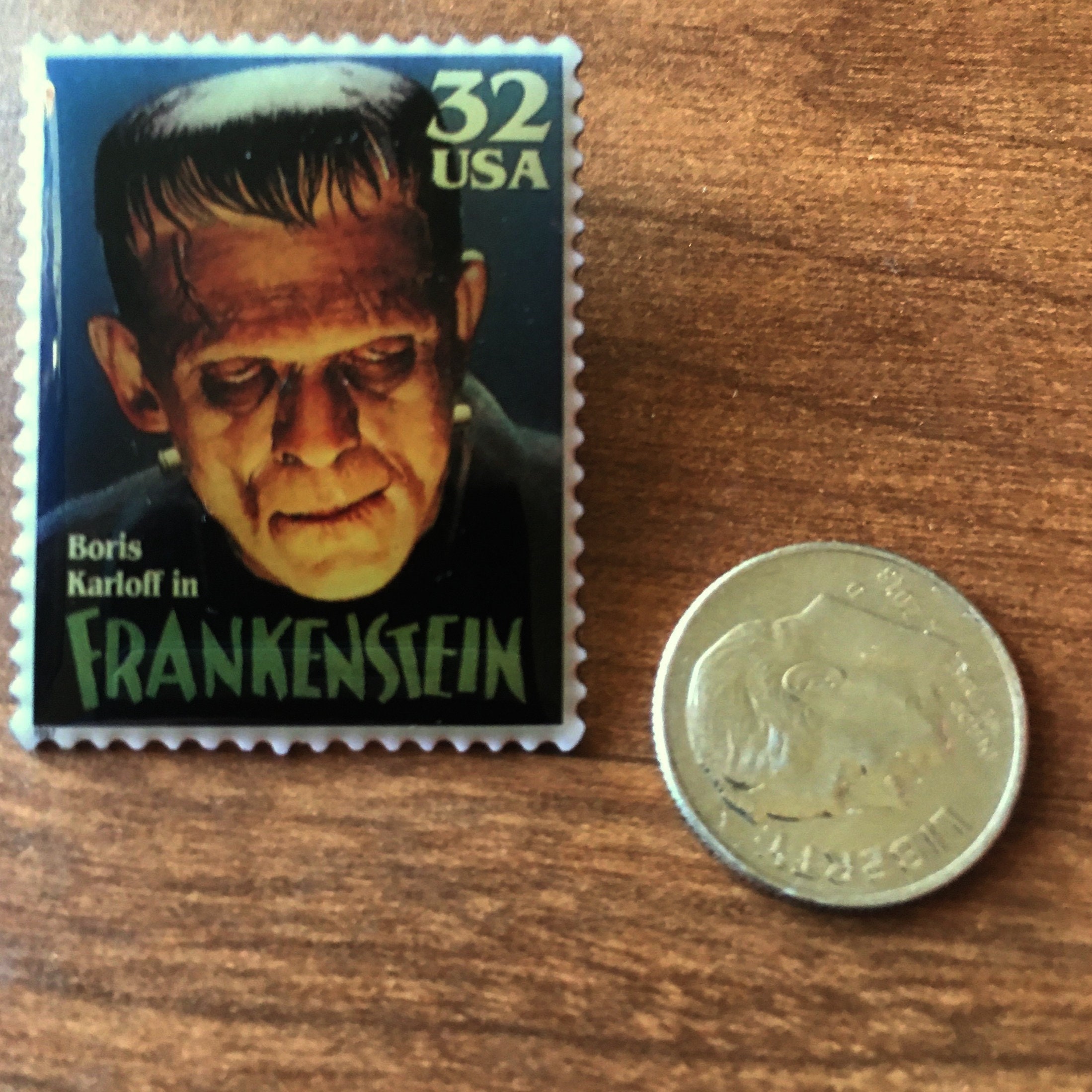 Frankenstein Pin Classic Universal Monsters USPS Stamp - Etsy