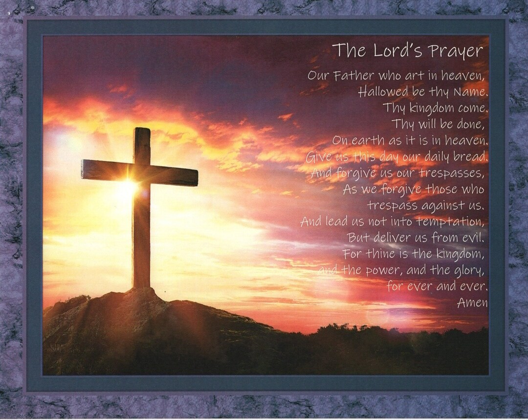 The Lords Prayer Fabric Panel - Etsy
