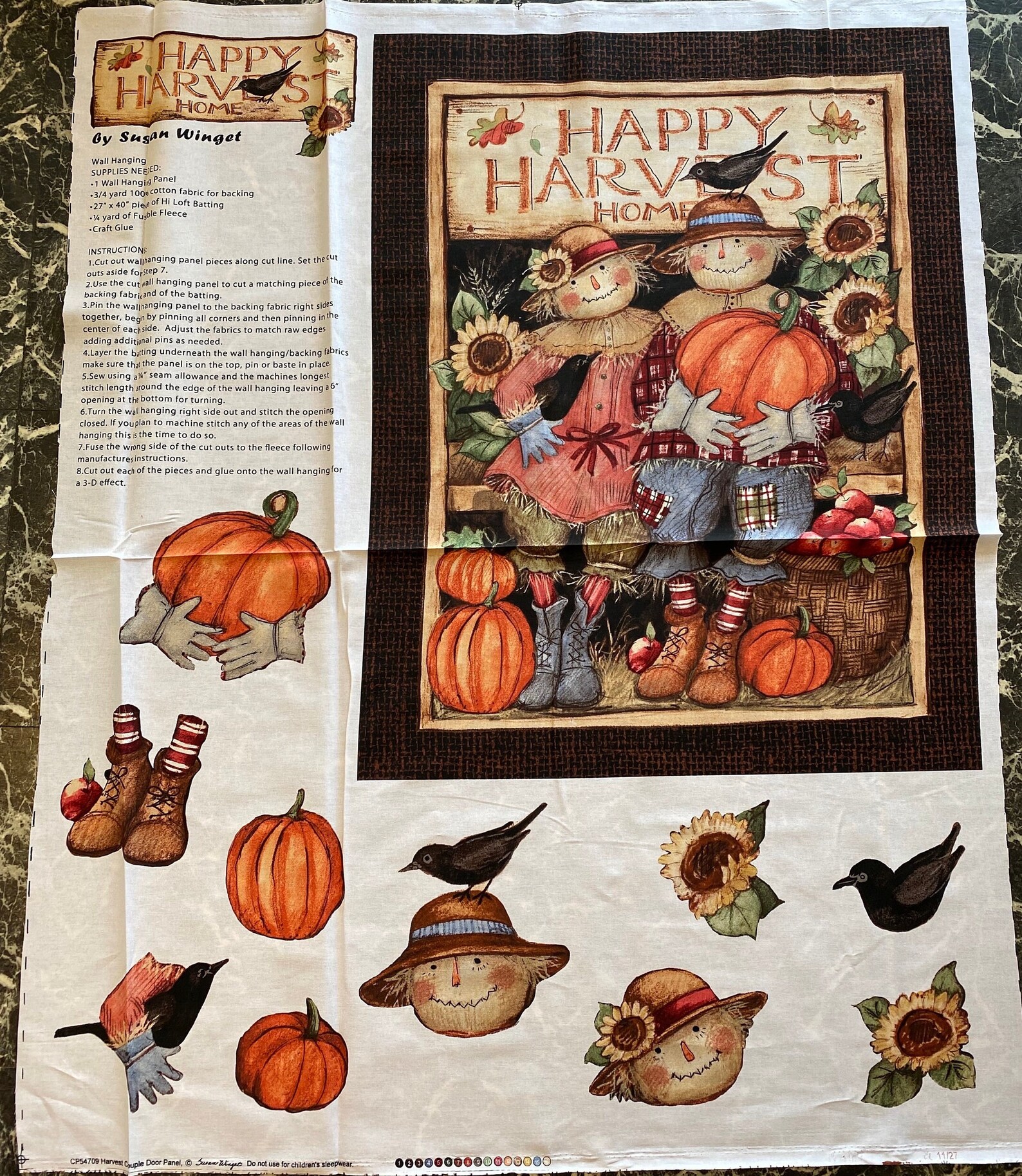 Susan Winget Harvest Couple Fabric Panel by Springs Creative - Etsy