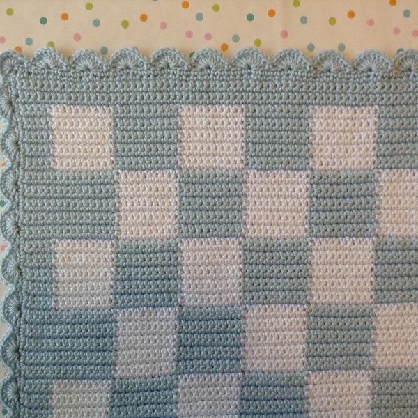 Crochet Checkered Blanket Pattern - Etsy