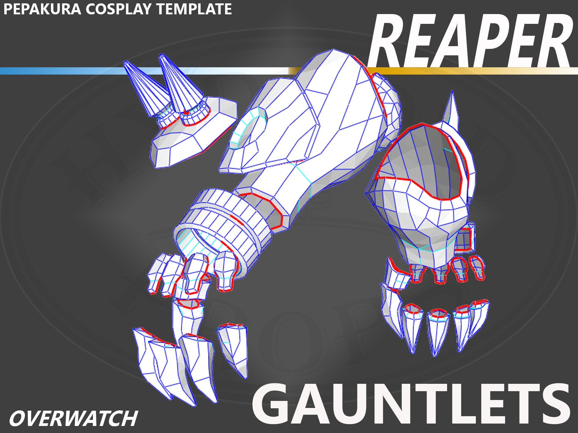 Pepakura gauntlet - rosesubtitle