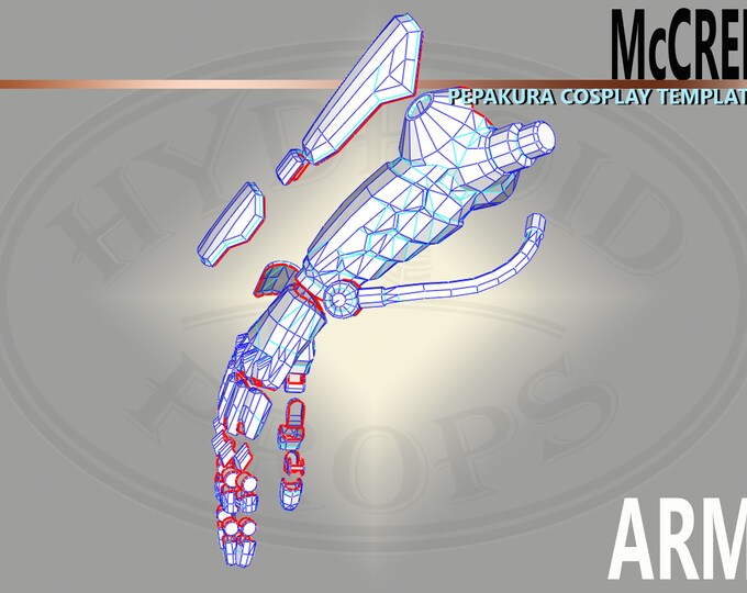 Overwatch Mccree Arm Cosplay Template Pepakura PDO and PDF File - Etsy ...
