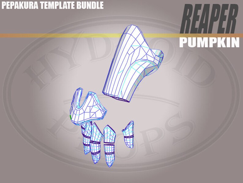 Cosplay Overwatch Reaper Pumpkin Pepakura Template Bundle PDO PDF Cosplay Overwatch Reaper Pumpkin Pepakura Template Bundle PDO PDF