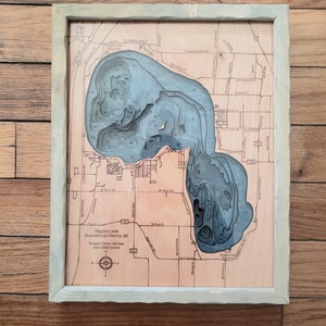Rush Lake, MN 3d Wood Map - Etsy